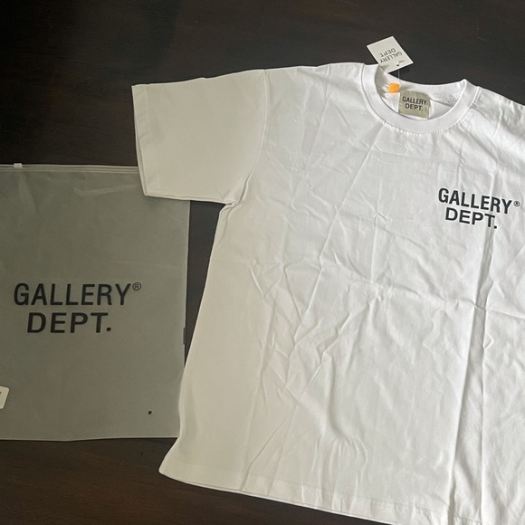 Gallery Dept | Shirts | Gallery Dept White Tee With Black Logo | Poshmark
